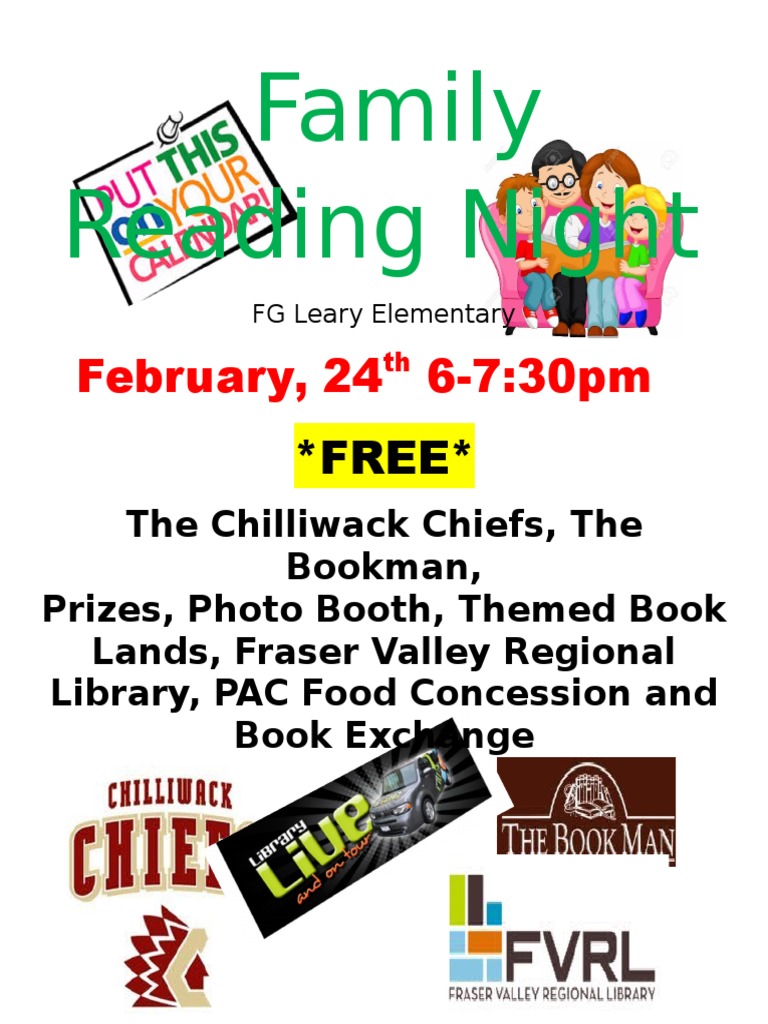 Family Reading Night at FG Leary | PDF