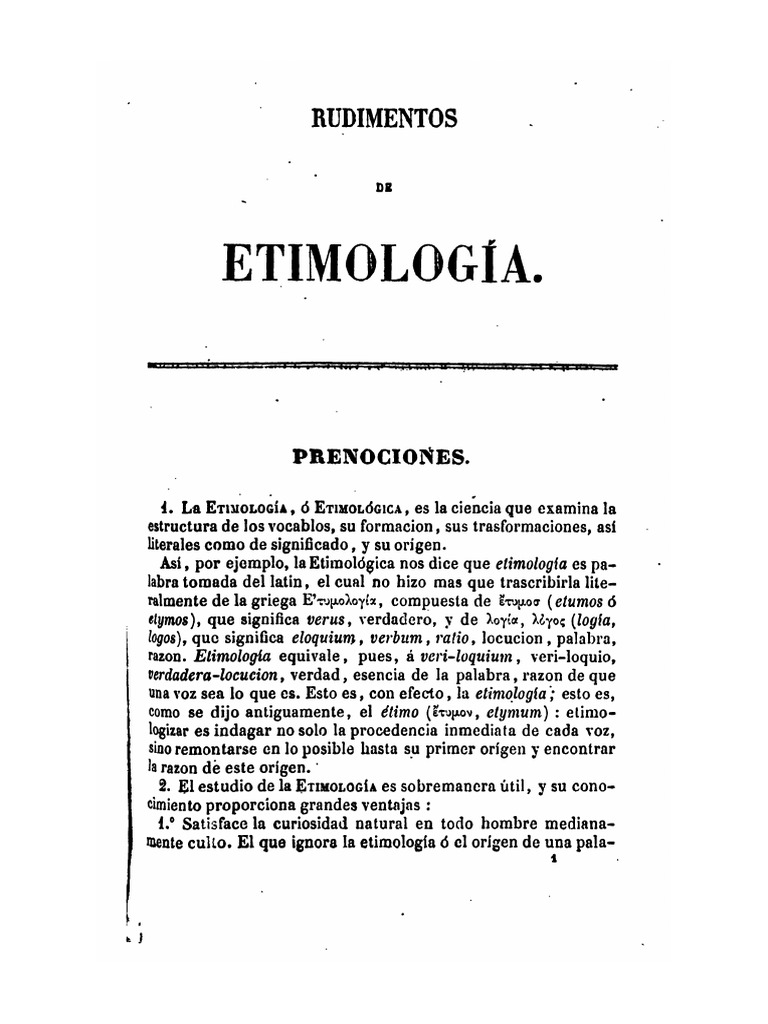 Definición y Utilidad de La Etimología | PDF
