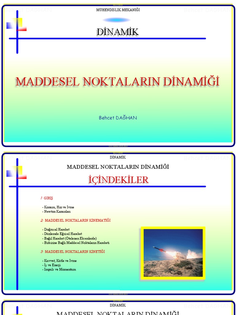 Dinamik Ders Notlari 1 Giris Pdf