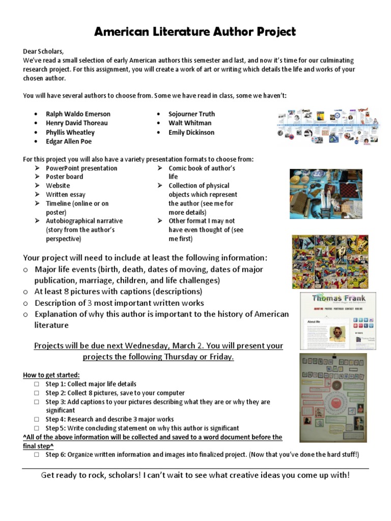American Lit Author Project | PDF