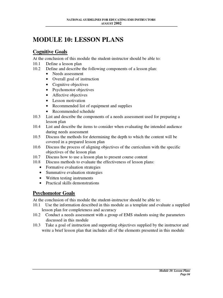 Module 10 - Lesson Plans | PDF | Lesson Plan | Motivation
