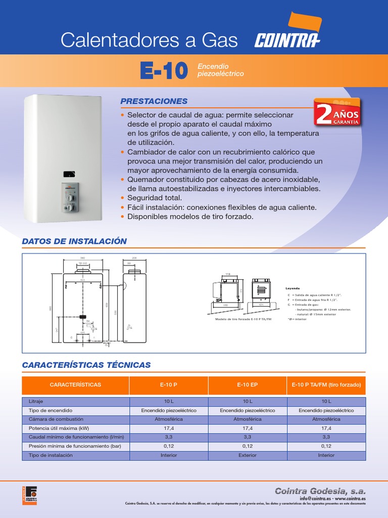 Cointra Godesia 10 Litres | PDF