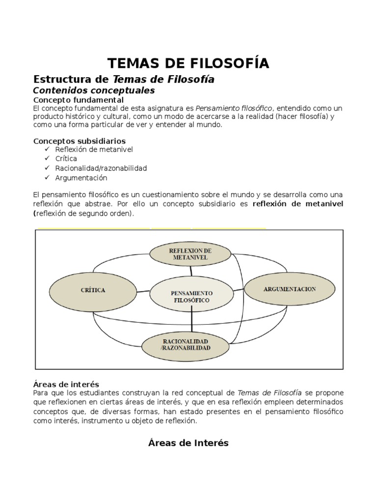 Plan de Curso Temas de Filosofia | PDF | Existencia | Filosofía