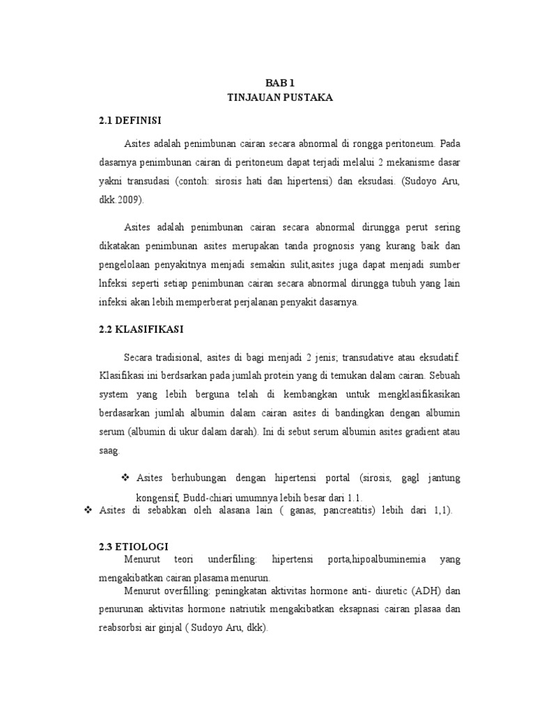 Definisi dan Penanganan Asites | PDF