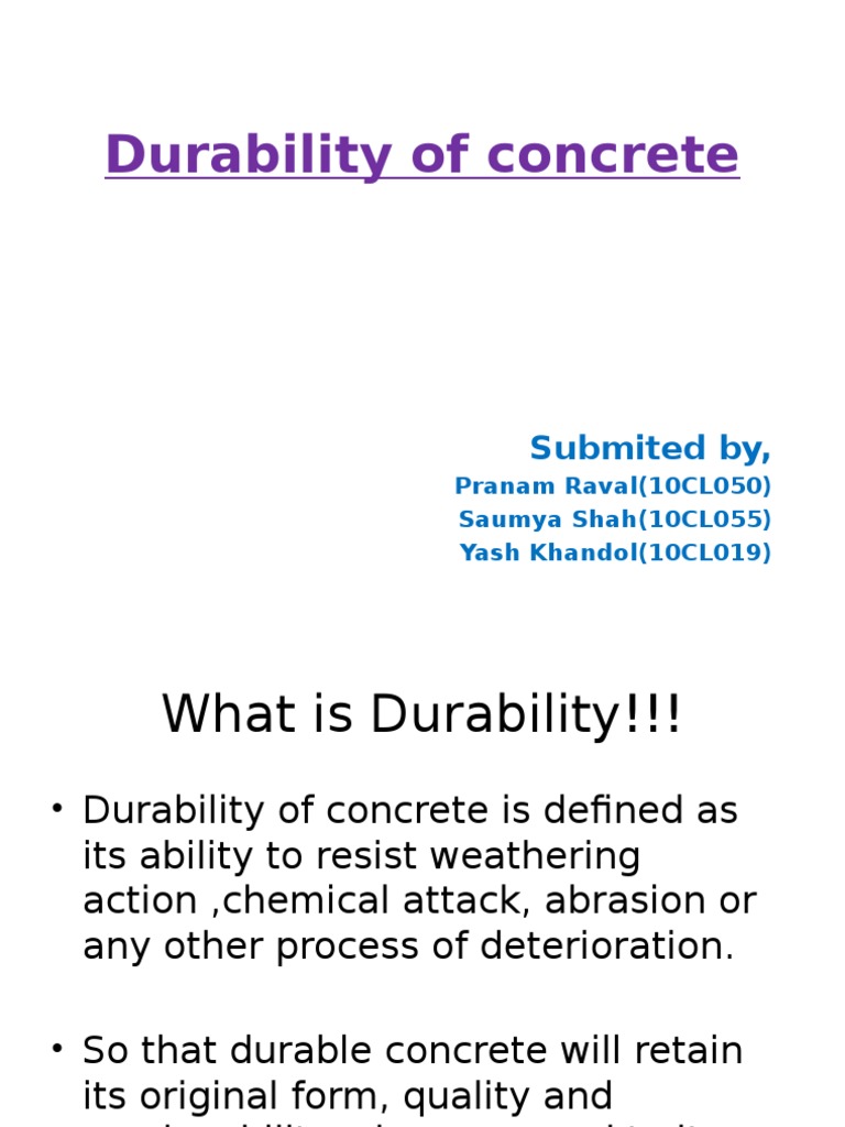 Durability of Concrete | Download Free PDF | Corrosion | Electrochemistry