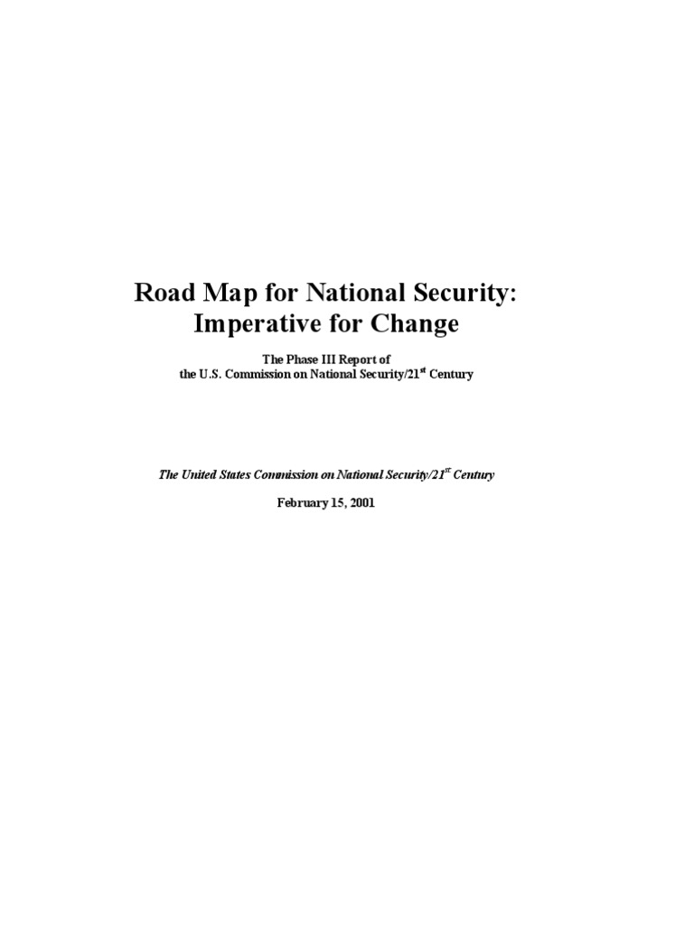 Roadmap For National Security Imperative For Change | PDF | United ...
