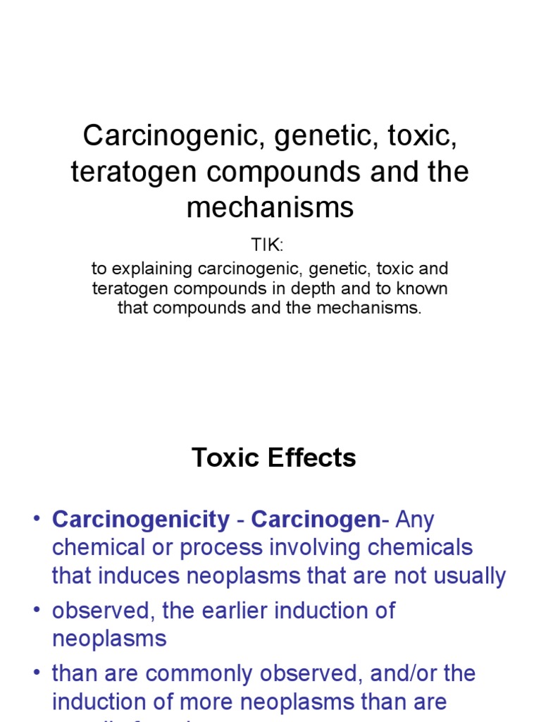 Carcinogenic | PDF | Carcinogen | Mutagen