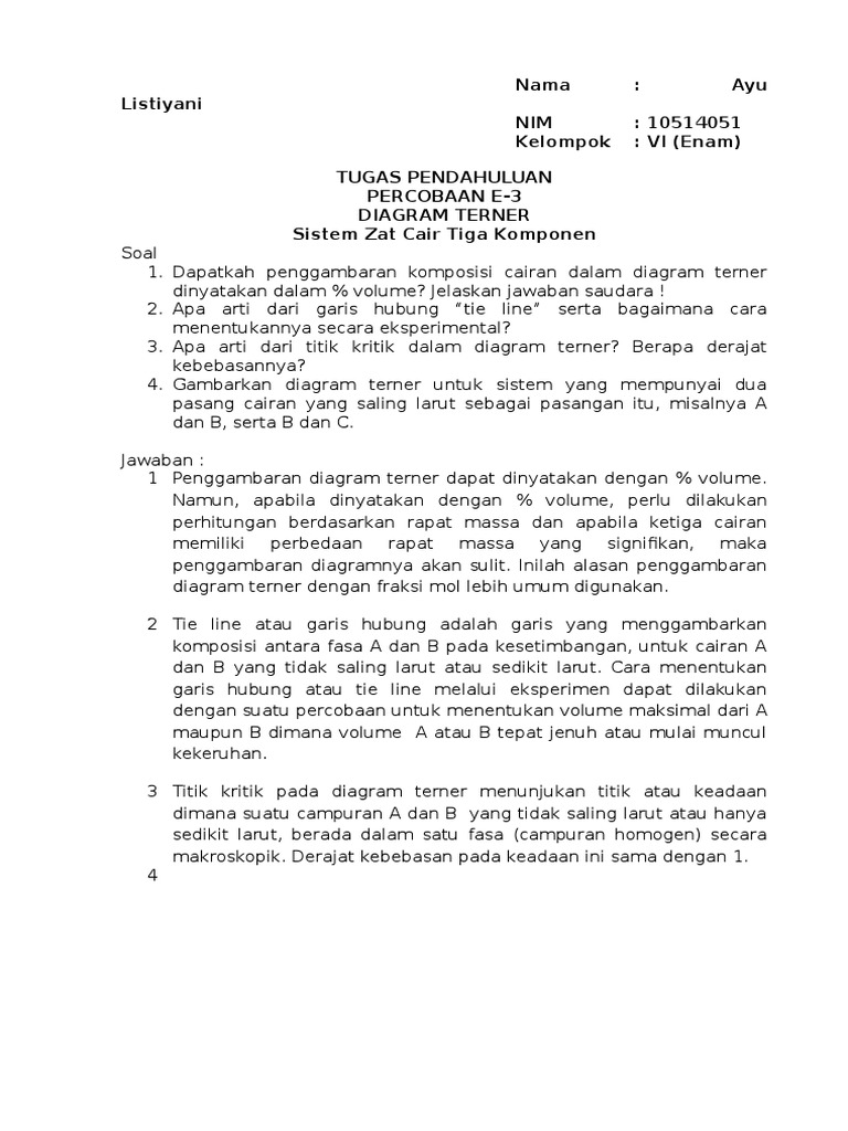 Tugas Pendahuluan E-3 | PDF