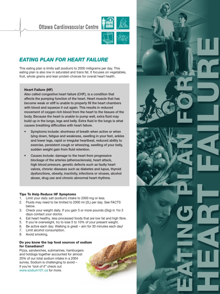Heart Failure Eating Plan 2010 | PDF | Salt | Heart