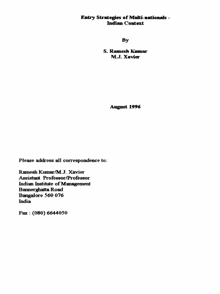 Entry Strategy Of Mnc Pdf Coca Cola Soft Drink