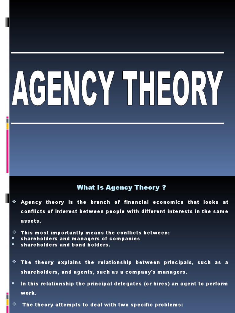 Agency Theory | Dividend | Risk