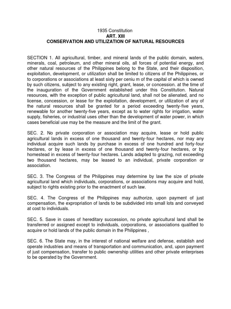 1935 Philippine Constitution Overview | PDF | Eminent Domain | Government