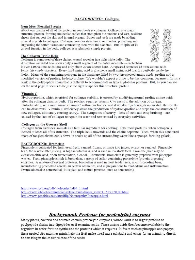 Proteolytic Enzyme Investigation Fruits | PDF | Wellness | Science ...