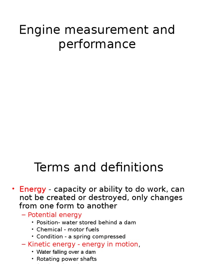 Engine Measurement and Performance | Download Free PDF | Horsepower ...