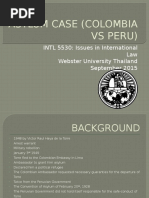 The Asylum Case (Digest) | PDF | Refugee | International Law