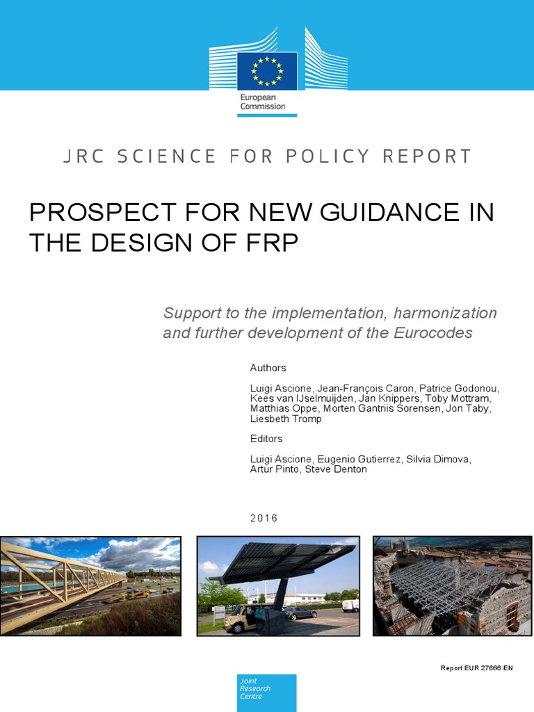 JRC Report Prospect For New Guidance in The Design of FRP | PDF | Fibre ...