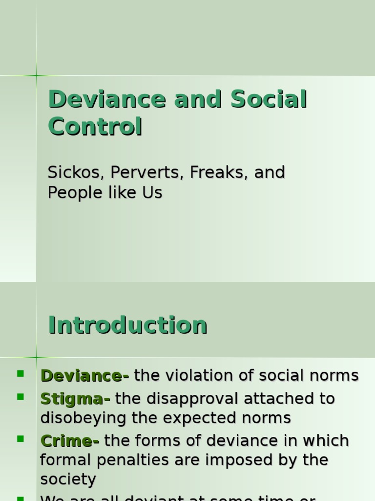 Deviance and Social Control: An Overview of Theories on the Causes and ...