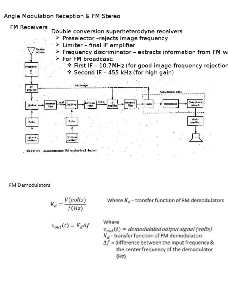 Chap 8 - FM Reception | PDF | Detector (Radio) | Frequency Modulation