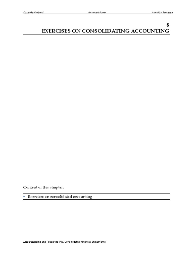 Exercises On ConsolidJSGNGation - Book (TEXT - SOL) | PDF | Book Value ...