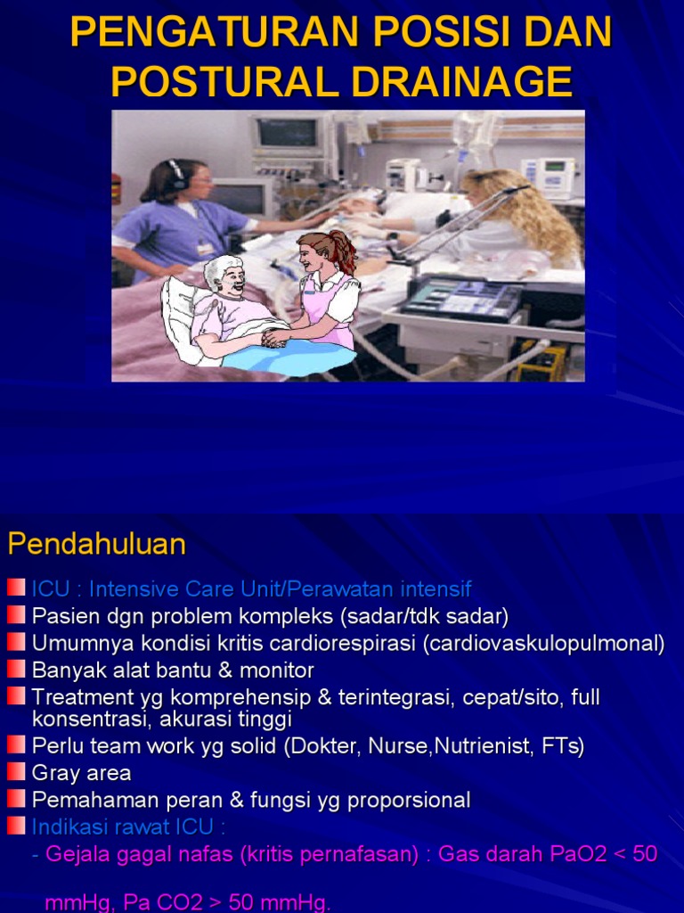 Pengaturan Posisi & Drainase Postural ICU | PDF | Kajian Bahasa Asing