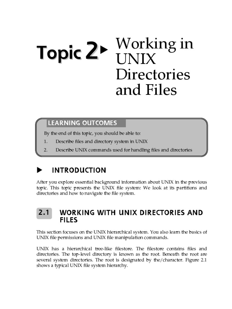 Topic 2 | PDF | Computer File | Directory (Computing)