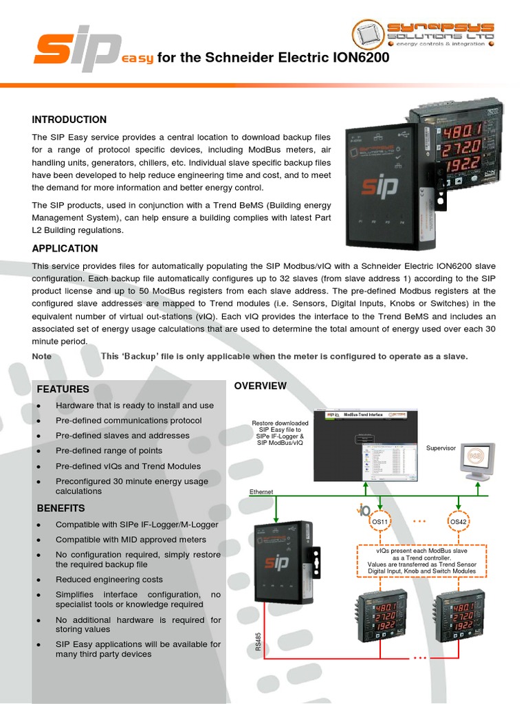 SIP Easy For The Schneider PowerLogic ION6200 | PDF | Session Initiation Protocol | Booting