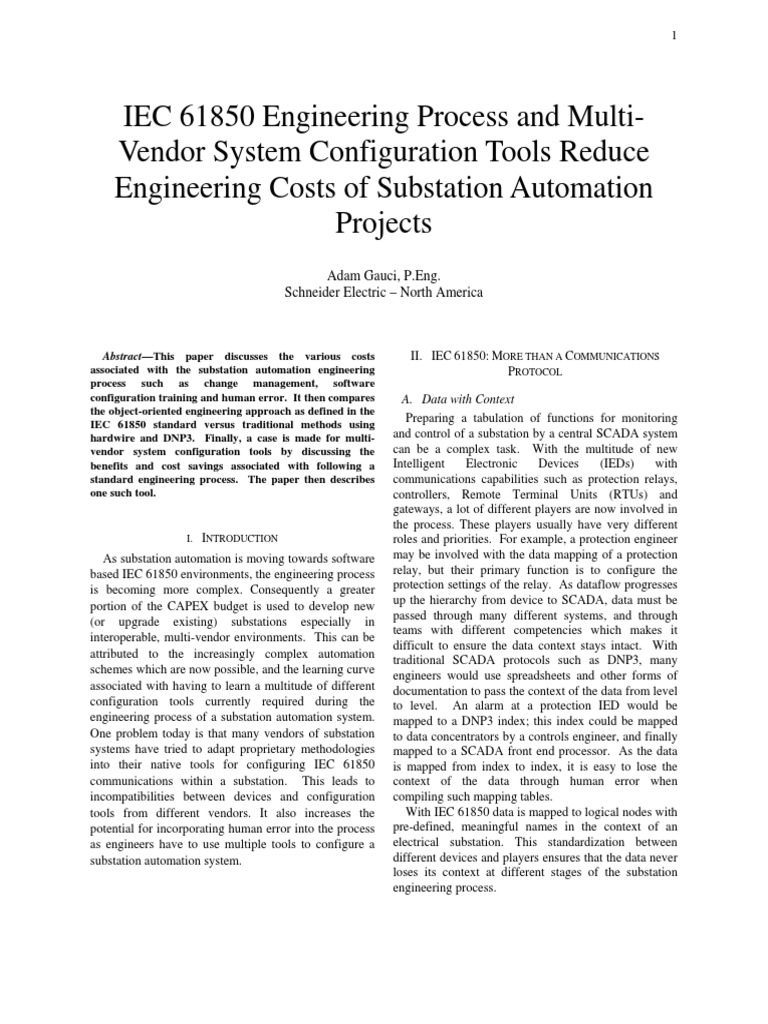 Whitepaper Substation Automation Schneider Electric | Download Free PDF | Scada | Computer Network