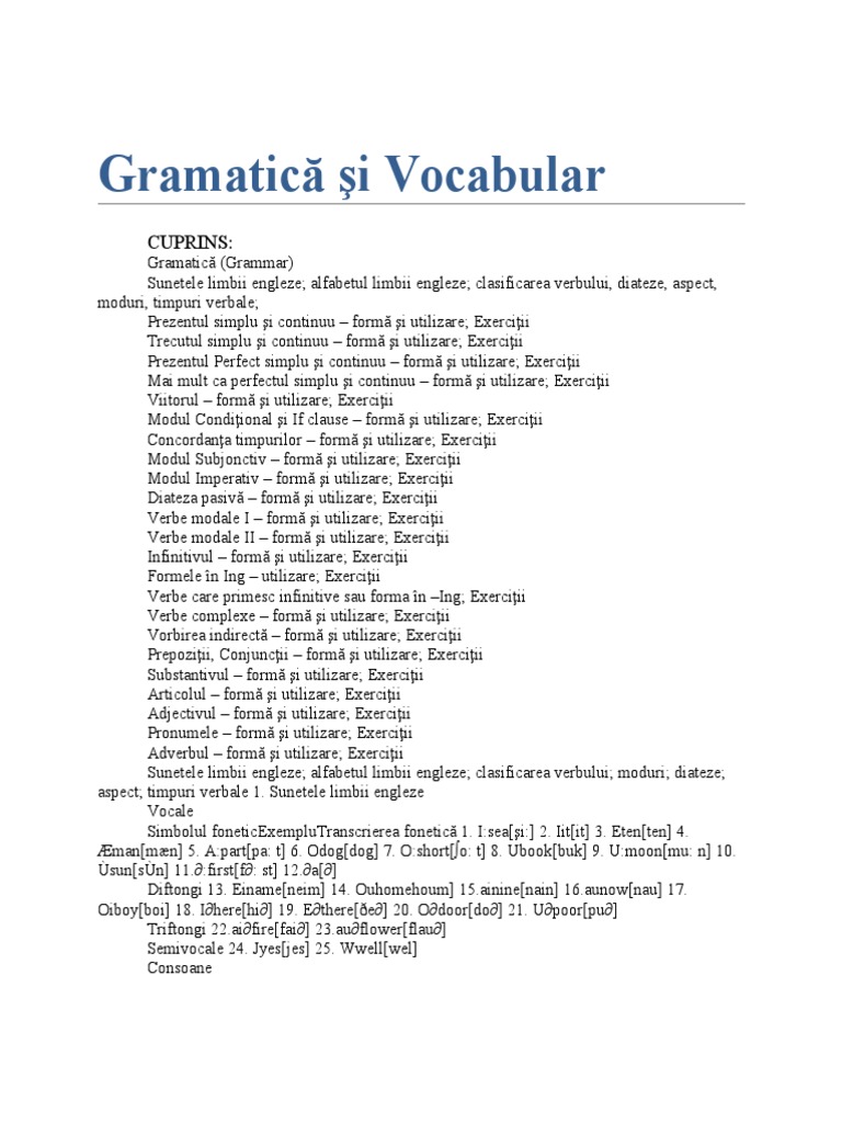 Gramatica Si Vocabular-lb.engleza