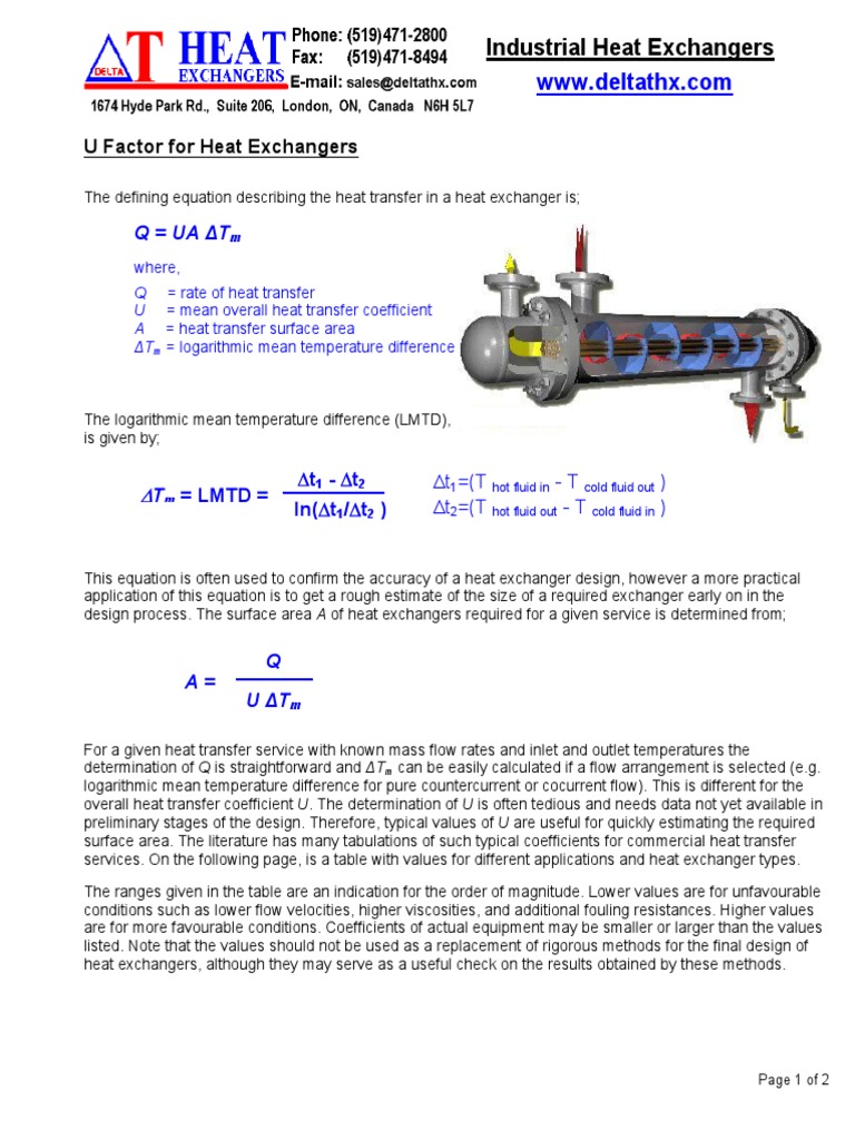 U Coefficient Heat Transfer | PDF | Technology & Engineering
