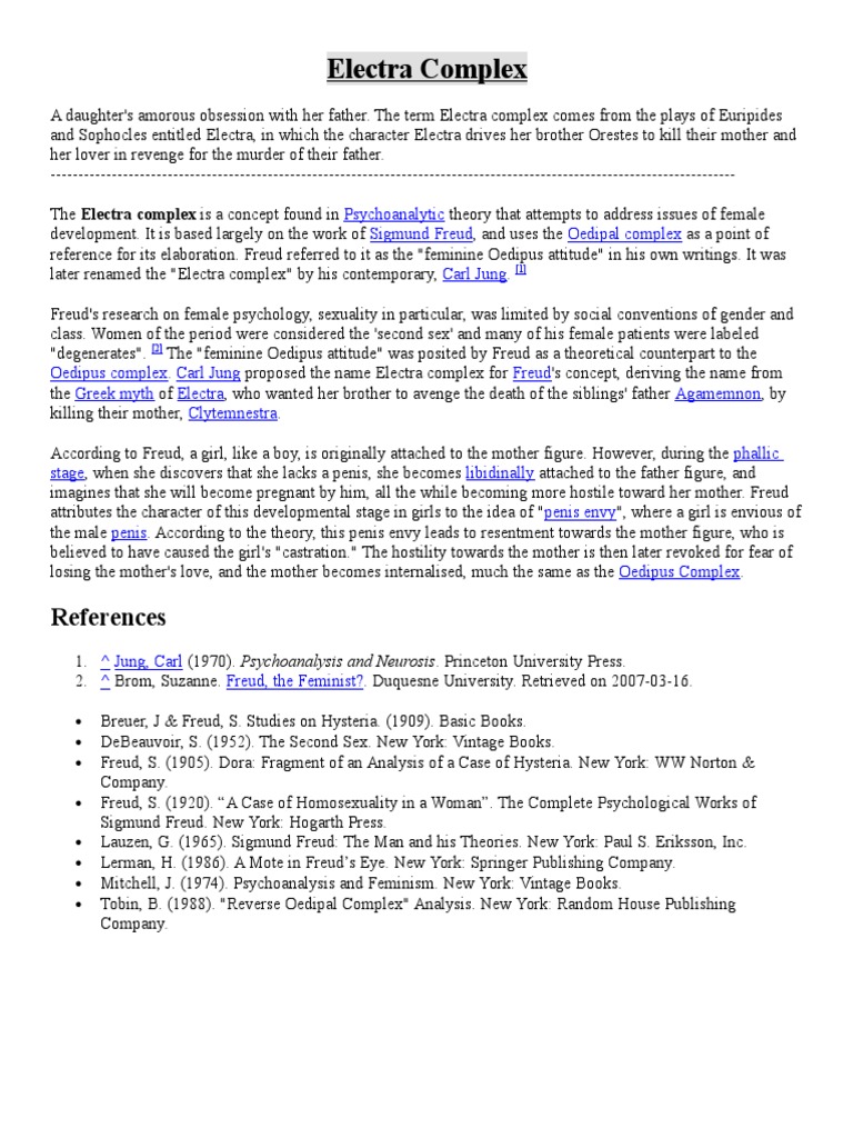 Oedipus And Electra Complex