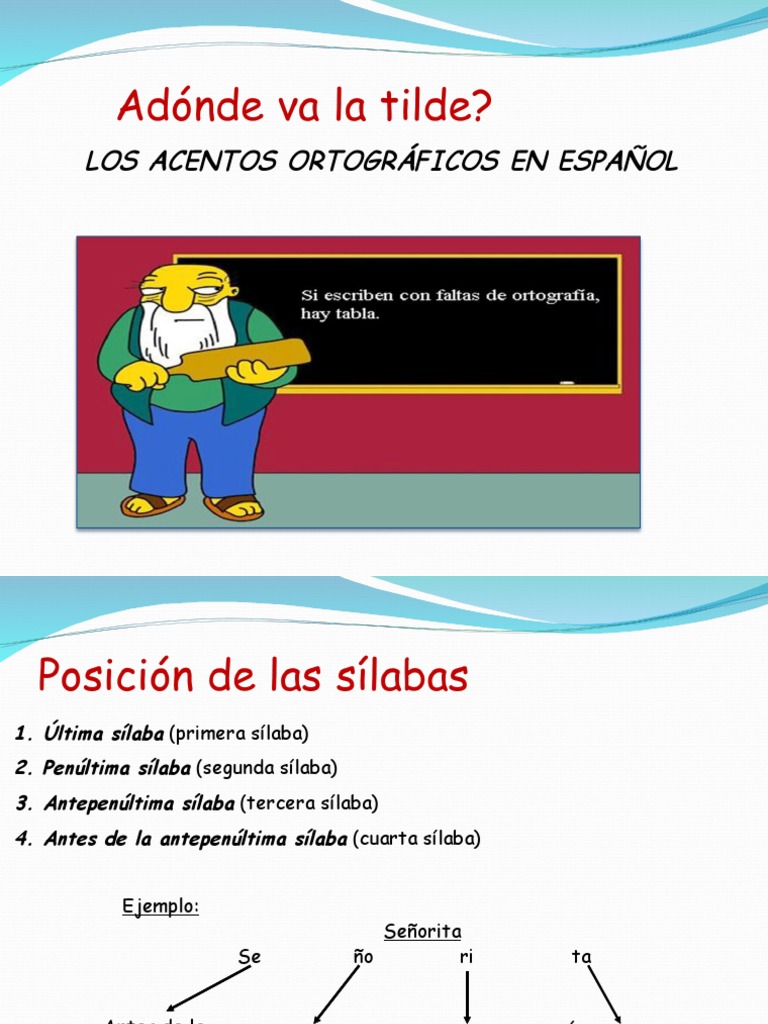 Acentuación en Español: Tipos y Reglas | PDF | Sílaba | Lingüística