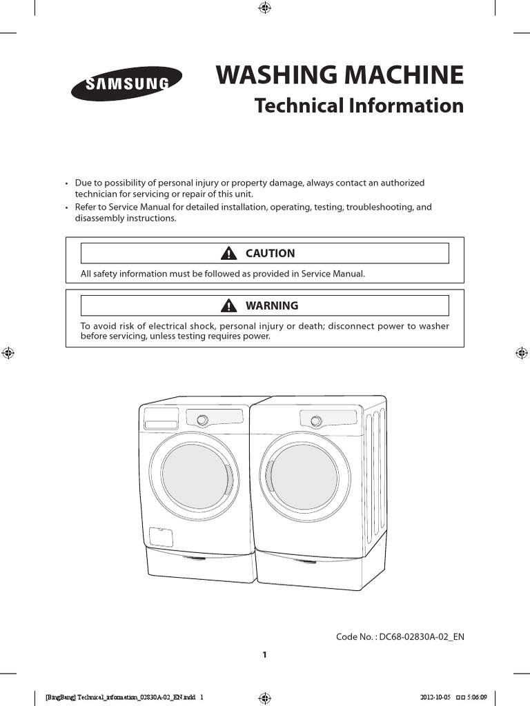 WF210 Manual | PDF | Washing Machine | Water Heating