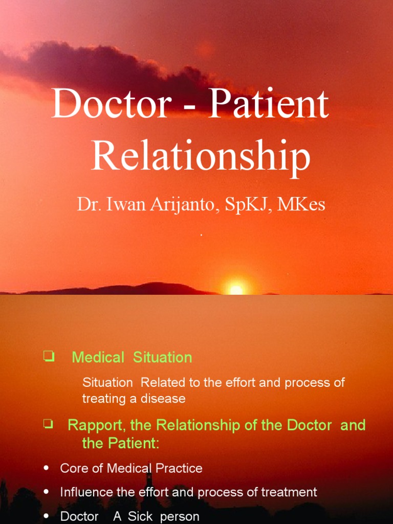 Doctor Patient Relationship | PDF | Physician | Psychology