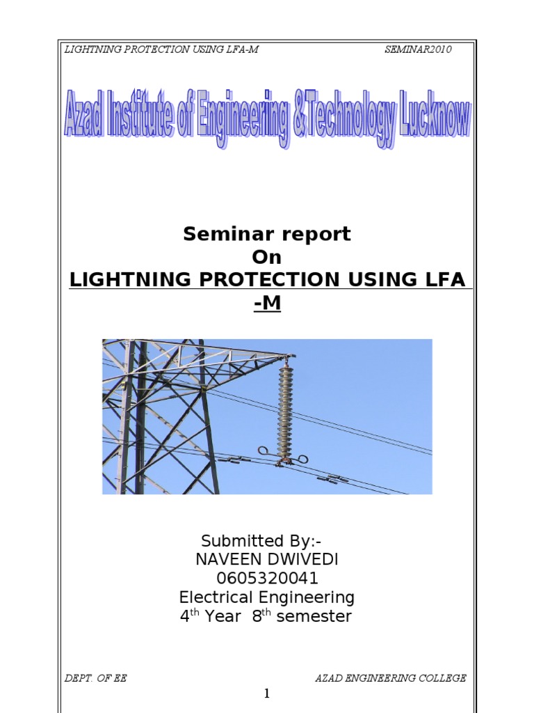 Lightning Protection Using Lfa-M | PDF | Insulator (Electricity) | Lightning