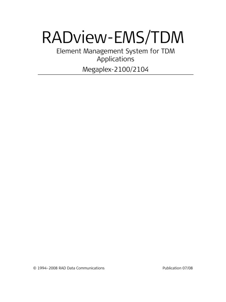 Manual Radview Ems TDM Mp-2100 | PDF | Dialog Box | Computer Network