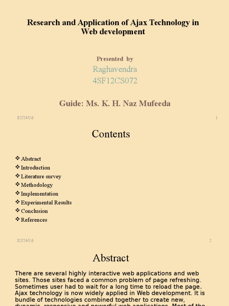 Research and Application of Ajax Technology | PDF | Ajax (Programming ...