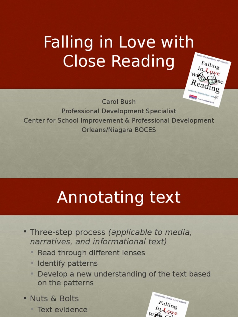 Falling in Love With Close Reading 2 | PDF | Narration | Narrative