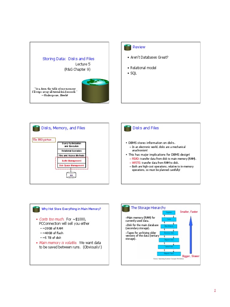 Review: (R&G Chapter 9) - Aren't Databases Great? - Relational Model - SQL | PDF | Computer Data ...