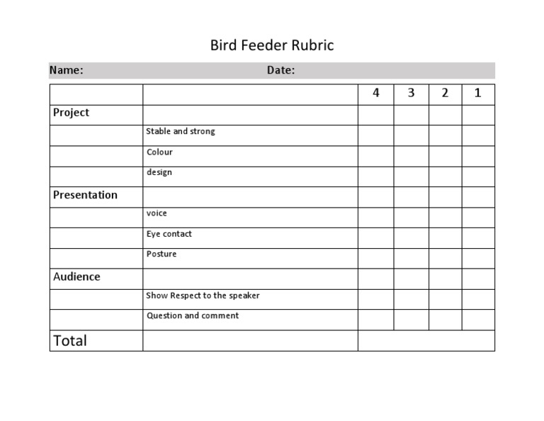 Rubric Bird Feeder | PDF