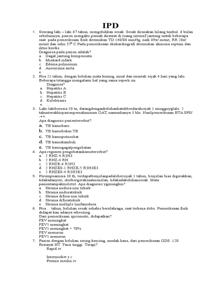 Soal-Soal Latihan Ukmppd | PDF