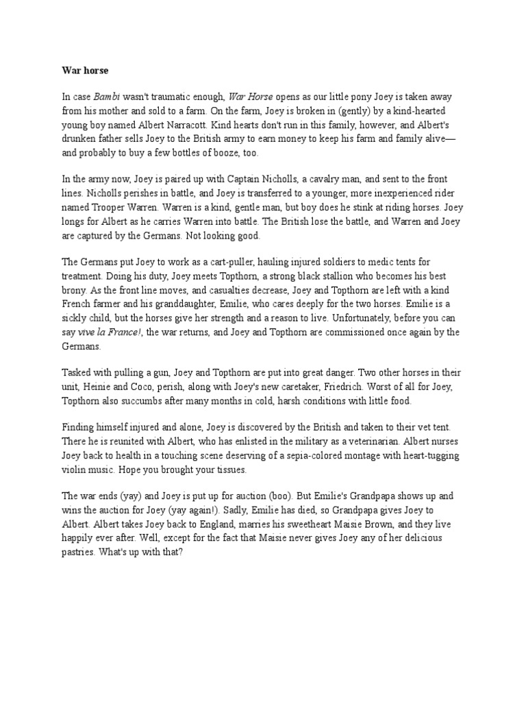 War Horse | PDF | Unrest