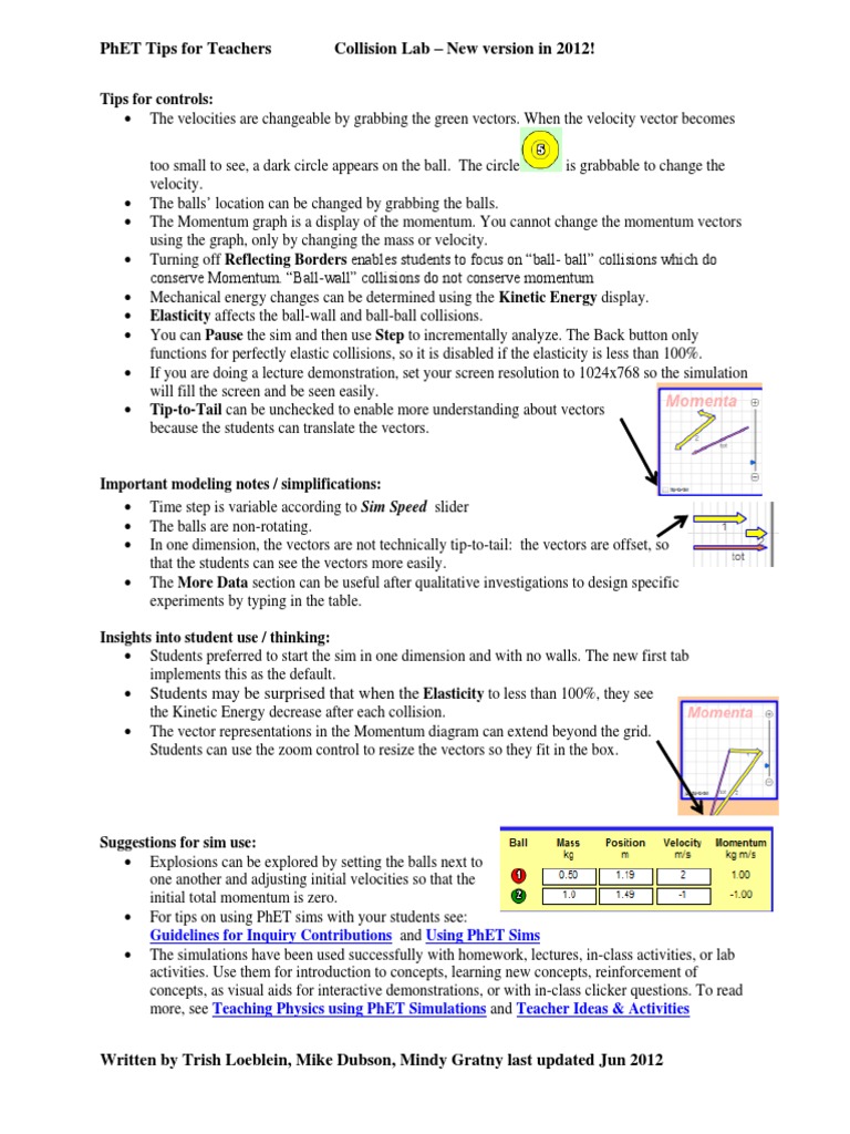 Collision Lab Guide | PDF | Collision | Momentum
