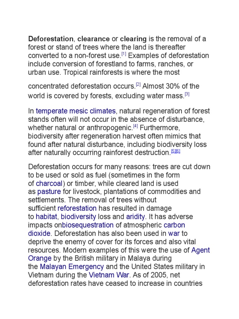 Deforestation | PDF | Deforestation | Environmental Issues