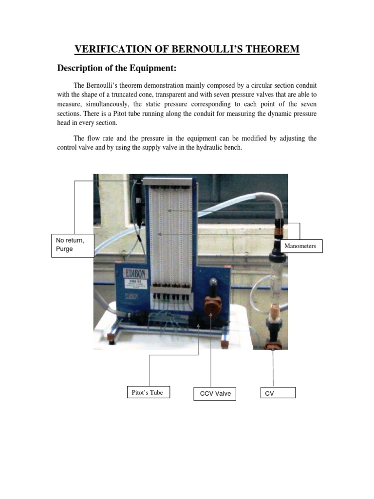 Bernoulli Verification Manual | PDF | Navier–Stokes Equations | Pressure