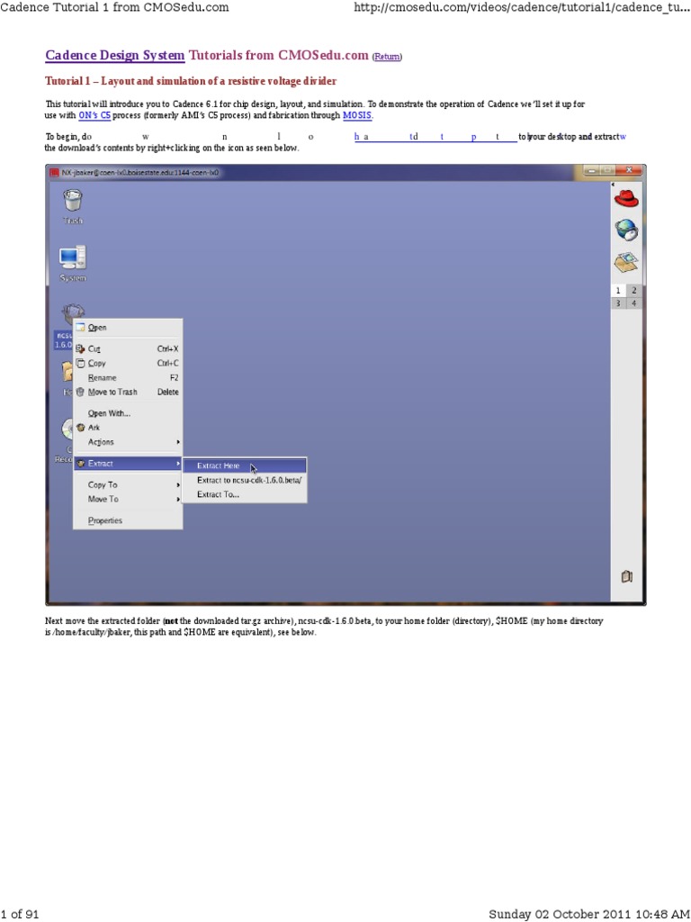 Cadence Tut 1, Cadence Tutorial | PDF | Electronic Engineering | Computing
