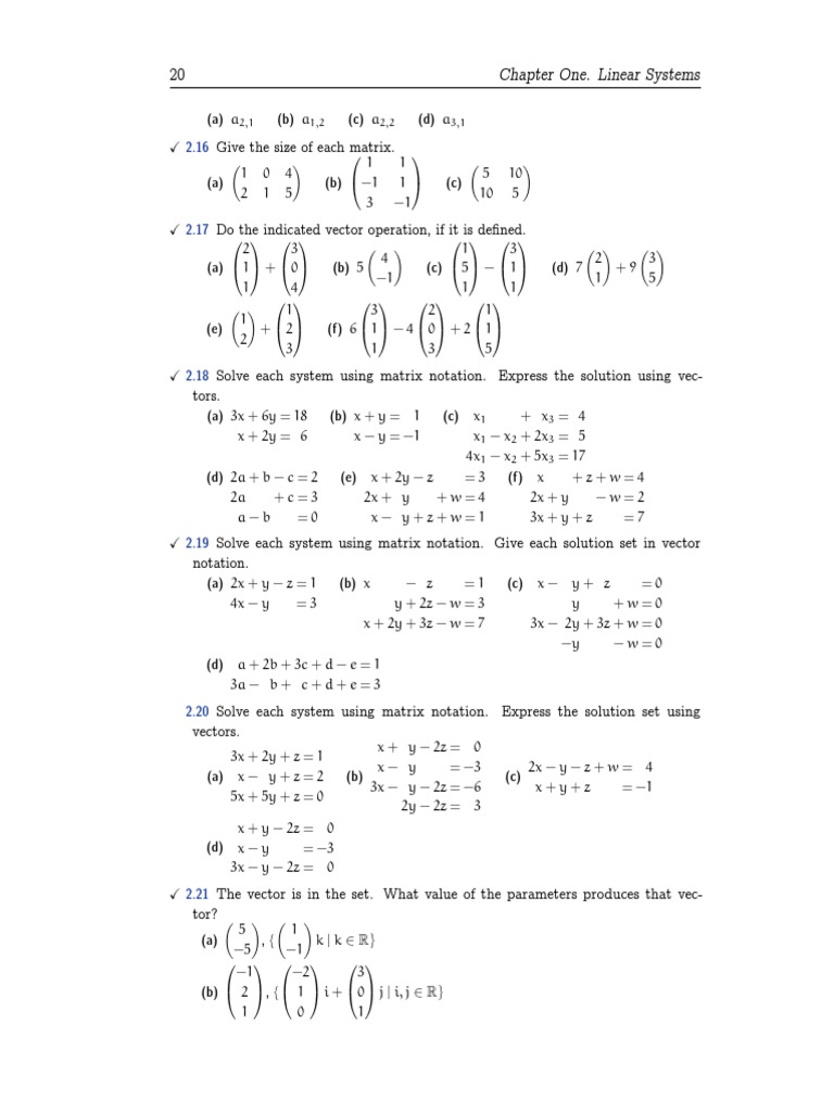 Lin 3037 | PDF | System Of Linear Equations | Equations