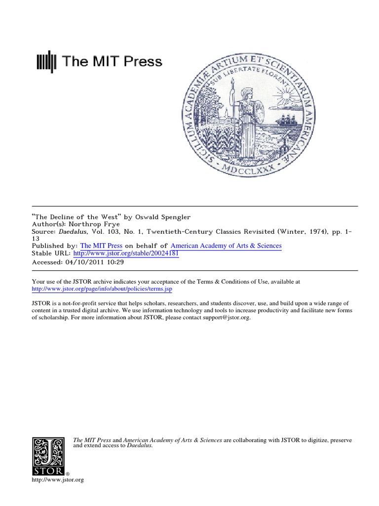 Spengler's "The Decline of the West" Analysis | PDF | History