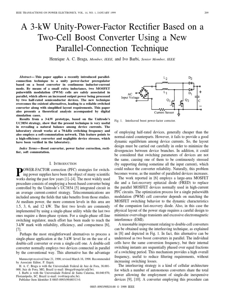 Unity Power Factor Rectifier Design | PDF | Power Electronics | Inductor