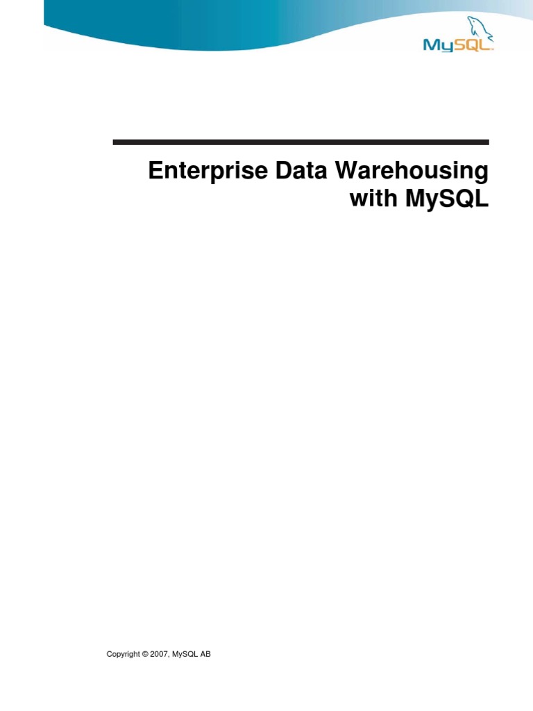 Enterprise Data Warehousing With MySQL | PDF | Data Warehouse ...
