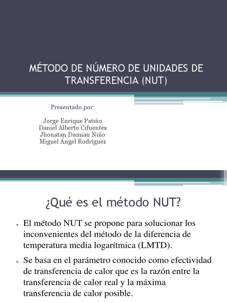 Método NUT | PDF | Intercambiador de calor | Calor
